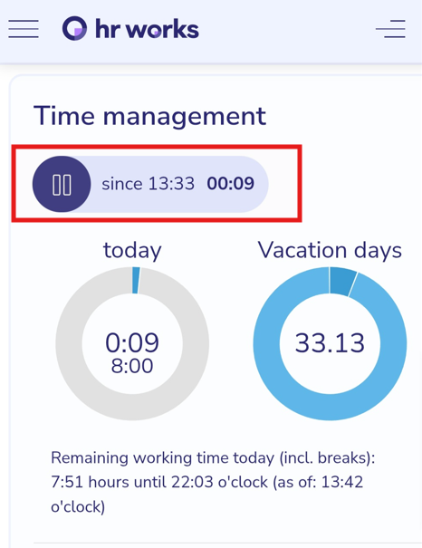 How do I record my working hours?